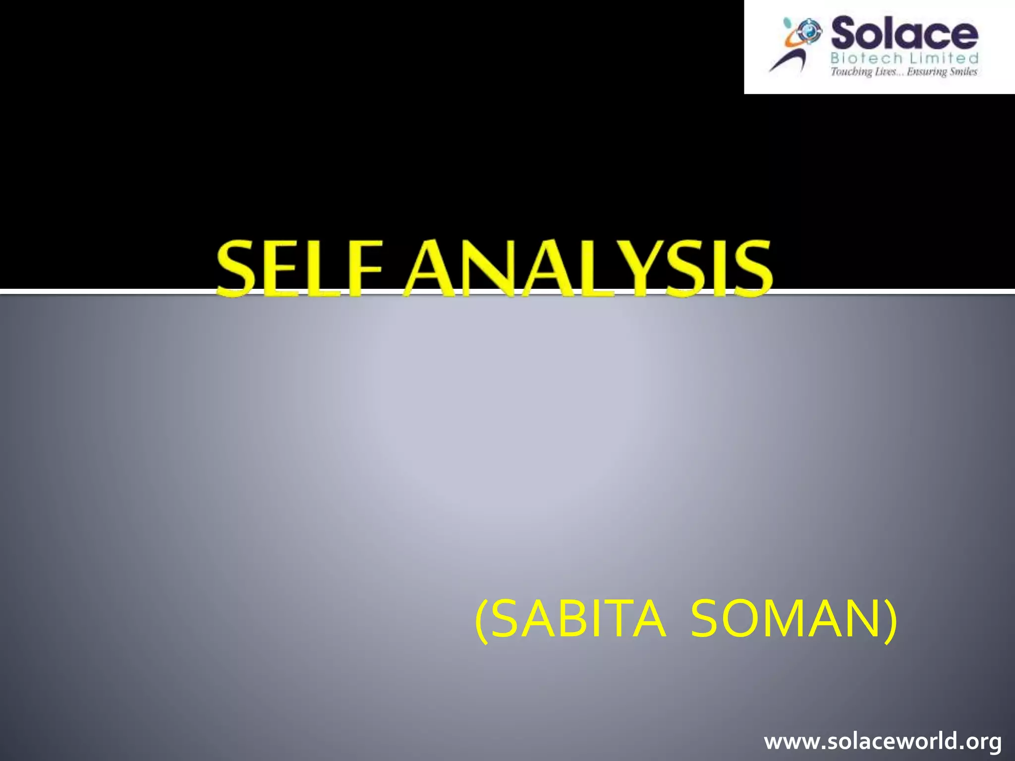 Self analysis | PPTX