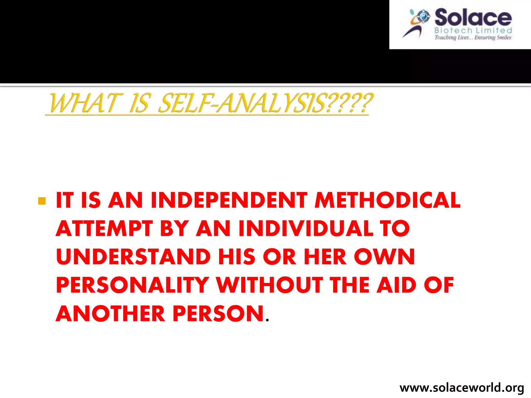 Self analysis | PPTX