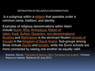 Self and group identity, epowerment, religious denomination | PPT