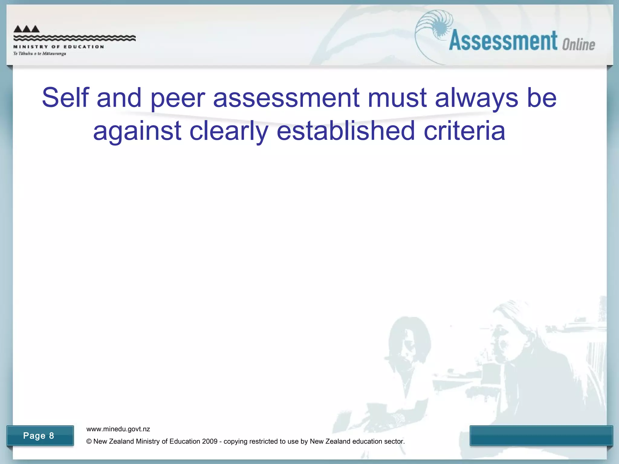 Self and peer assessment | PPT