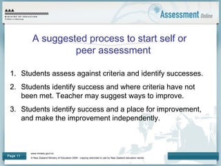 Self and peer assessment | PPT