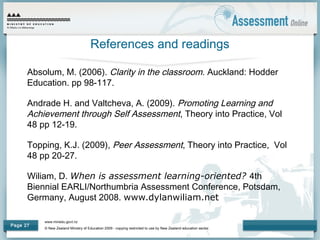 Self and peer assessment | PPT