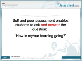 Self and peer assessment | PPT