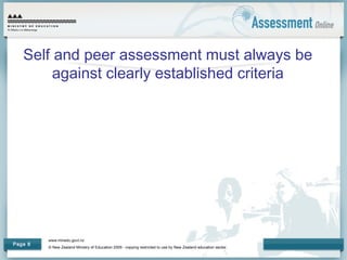 Self and peer assessment | PPT