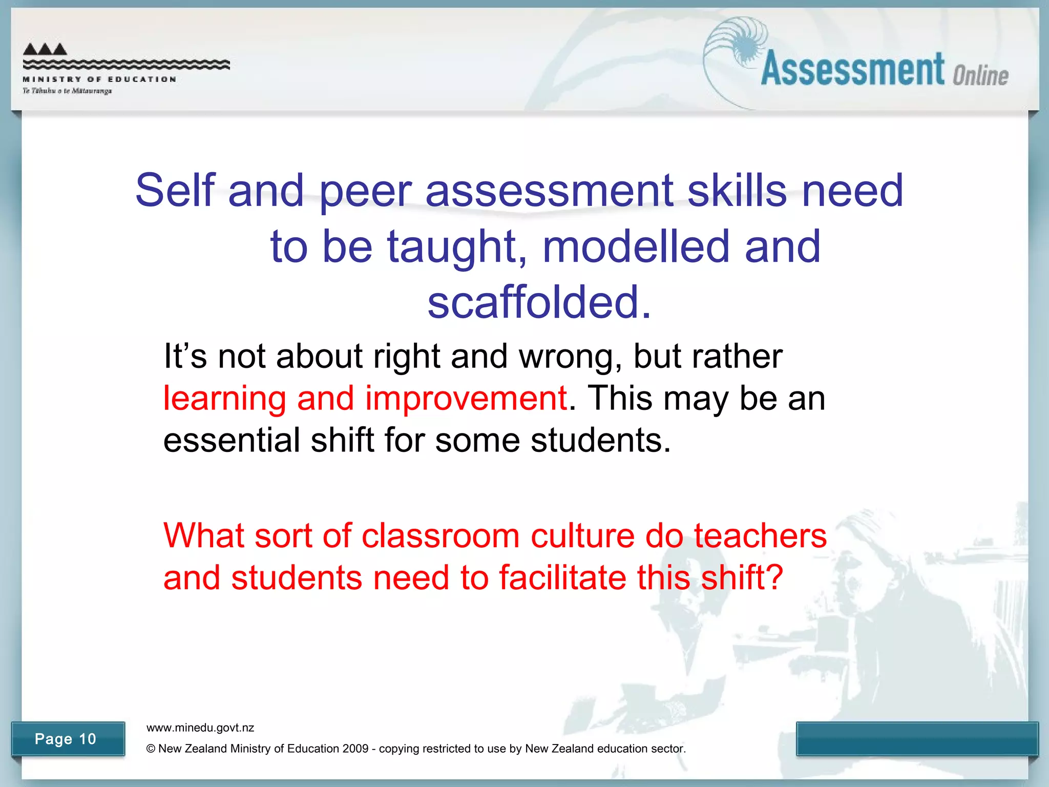 Self and peer assessment | PPT