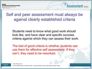Self and peer assessment | PPT