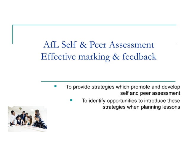 Self and Peer Assessment | PPT