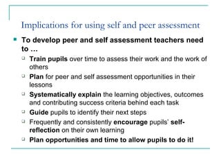Self and Peer Assessment | PPT