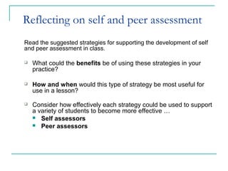 Self and Peer Assessment | PPT