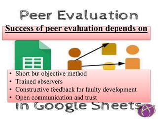 Self and peer ppt | PPTX
