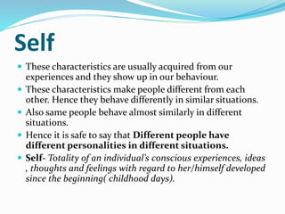 Self and personality | PPTX