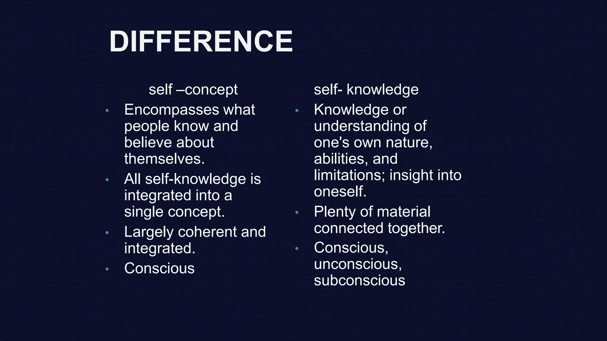 Self and self awareness | PPTX