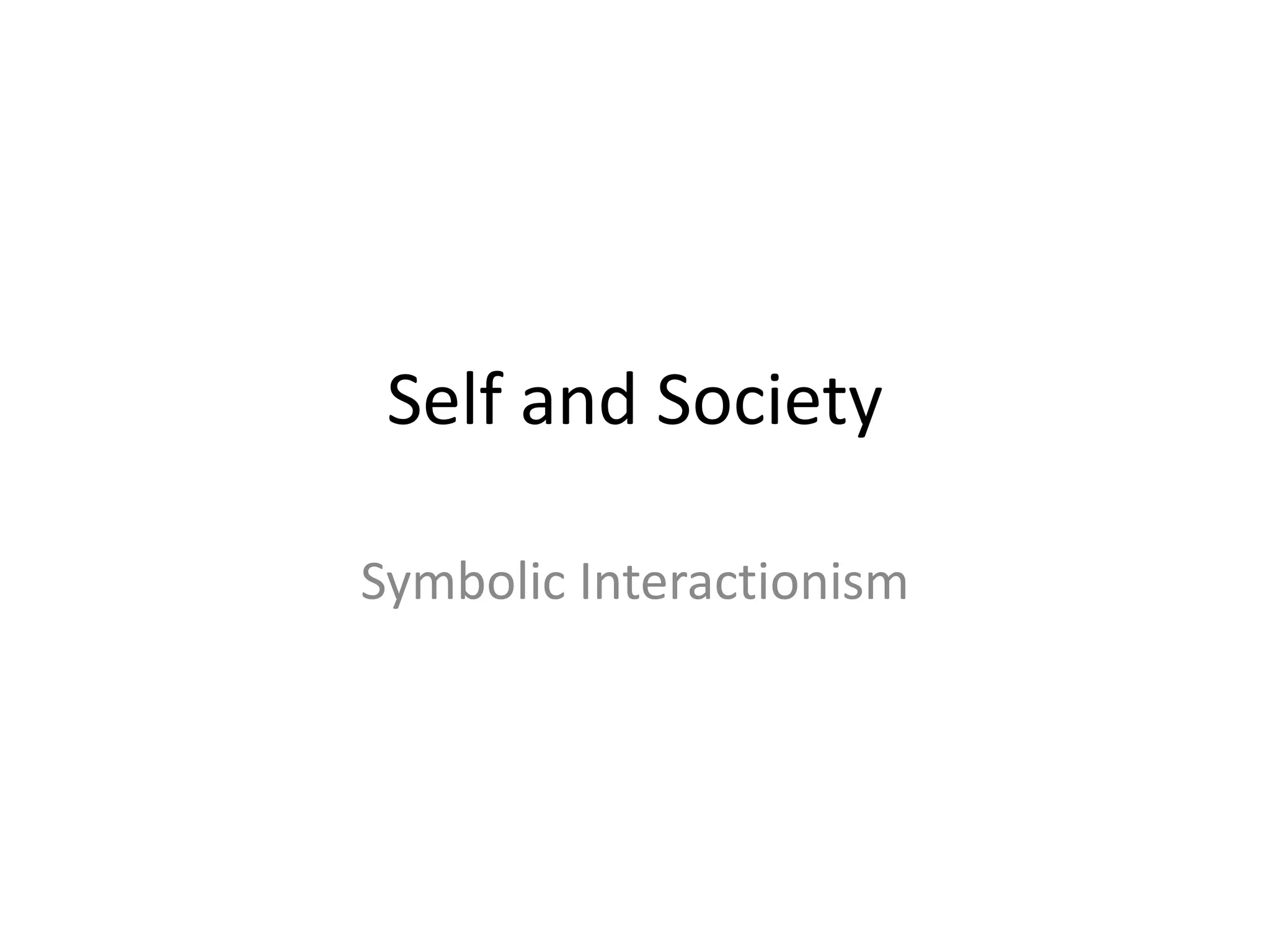 Self and society | PPTX