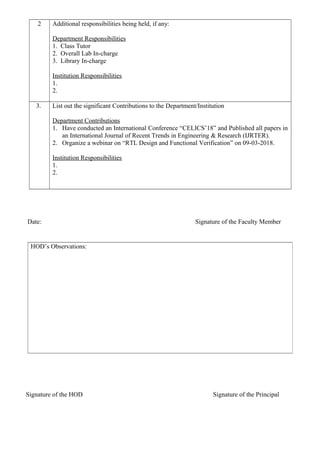 Self appraisal form sakthivel | DOC | Technology & Computing