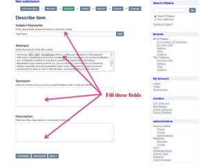 DSpace Self archiving | PPT