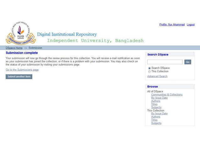 DSpace Self archiving | PPT