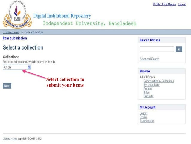 DSpace Self archiving