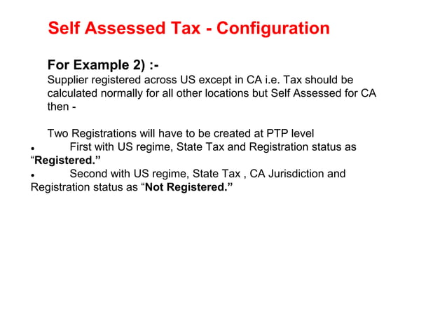 Self Assessed Tax VS Use Tax in oracle apps R12 | PPT
