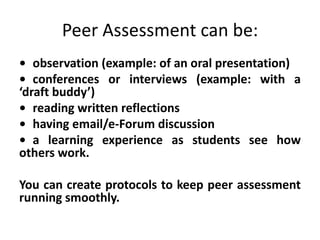 Self Assessment | PPTX
