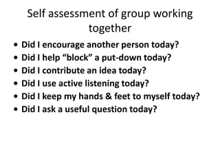 Self Assessment | PPTX