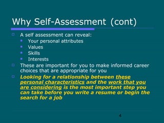 Self Assessment | PPT