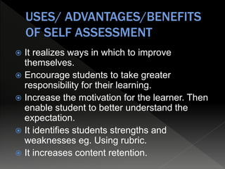 Self assessment | PPTX