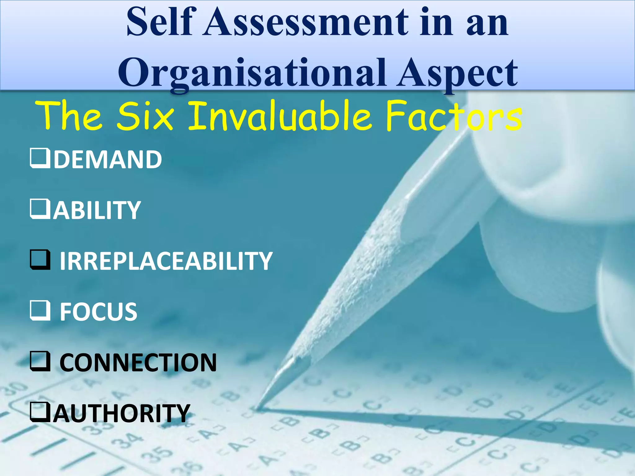 Self assessment and education ppt by archana pandey | PPTX