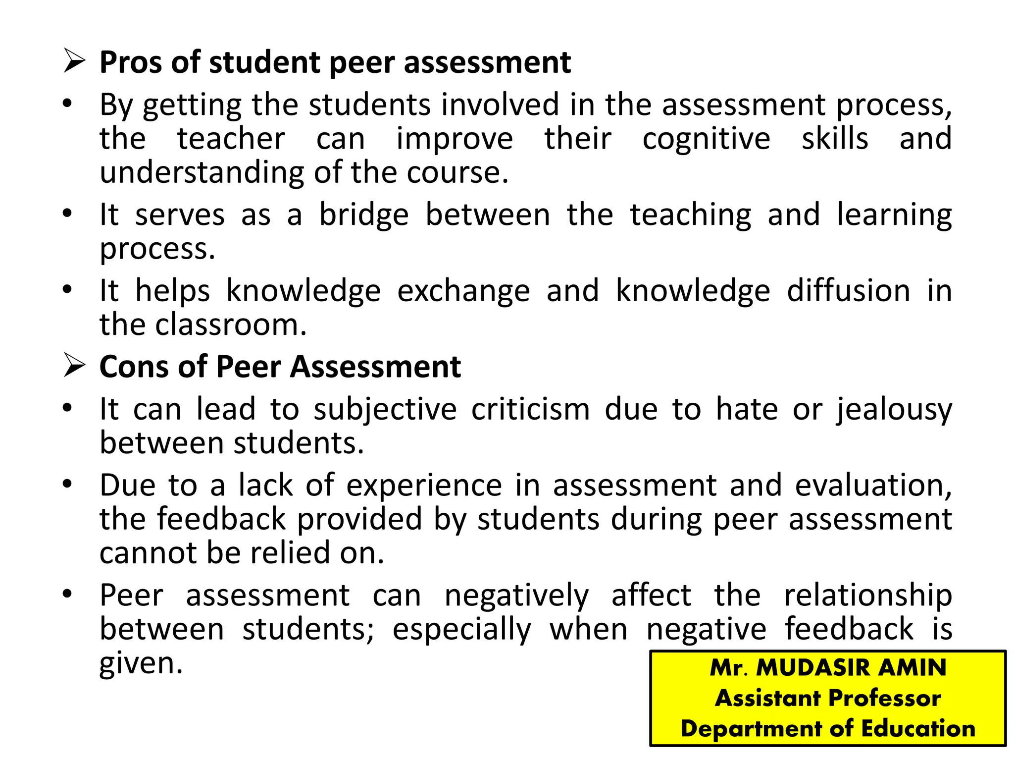 Self Assessment and Peer Assessment | PDF
