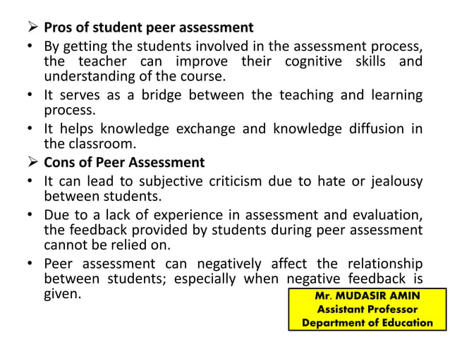 Self Assessment and Peer Assessment | PDF