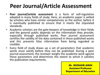 Self Assessment and Peer Assessment | PDF