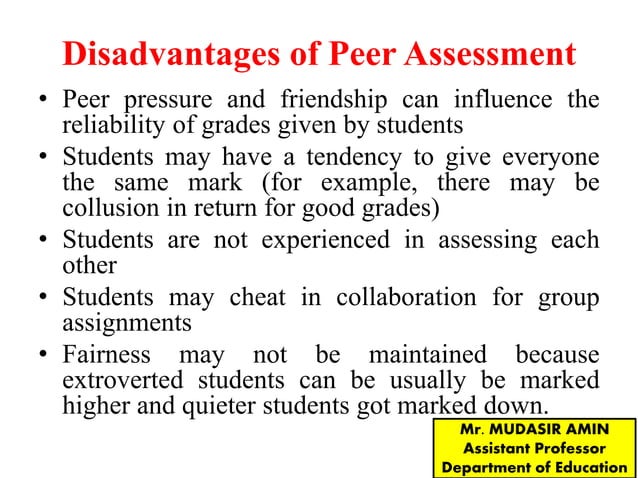 Self Assessment and Peer Assessment | PDF