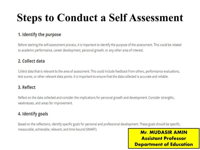 Self Assessment and Peer Assessment | PDF