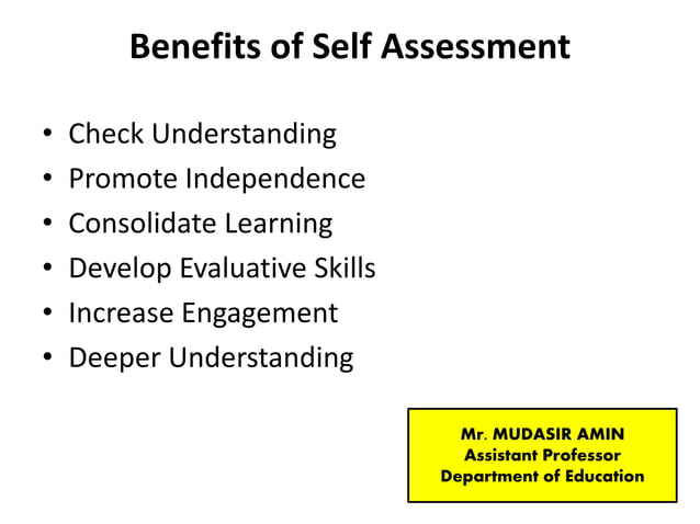 Self Assessment and Peer Assessment | PDF