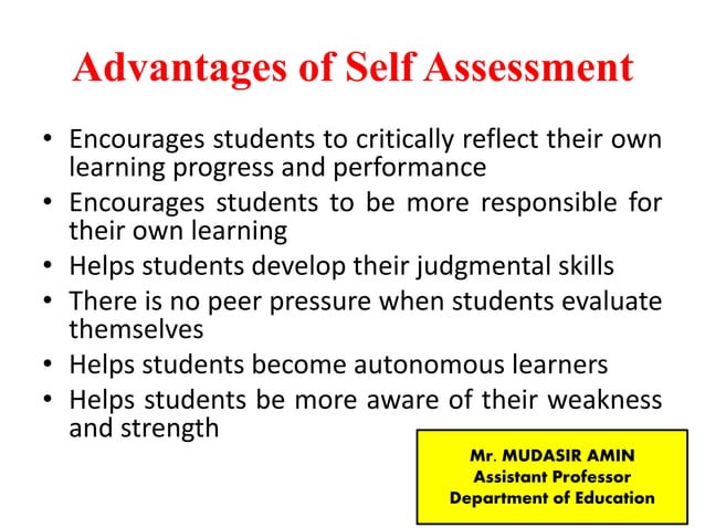 Self Assessment and Peer Assessment | PDF