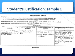 Self assessment by students | PPTX