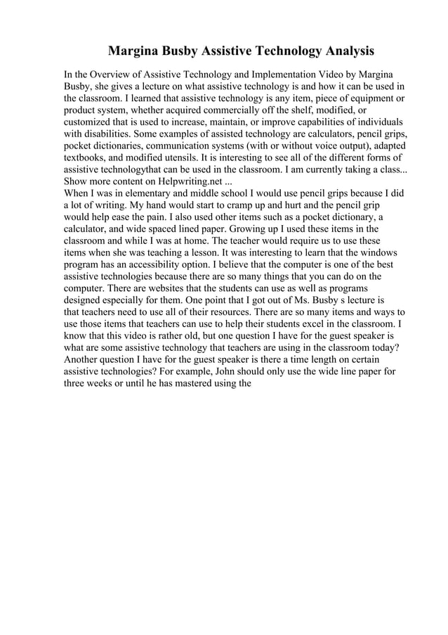 Self Assessment Essay Examples | PDF