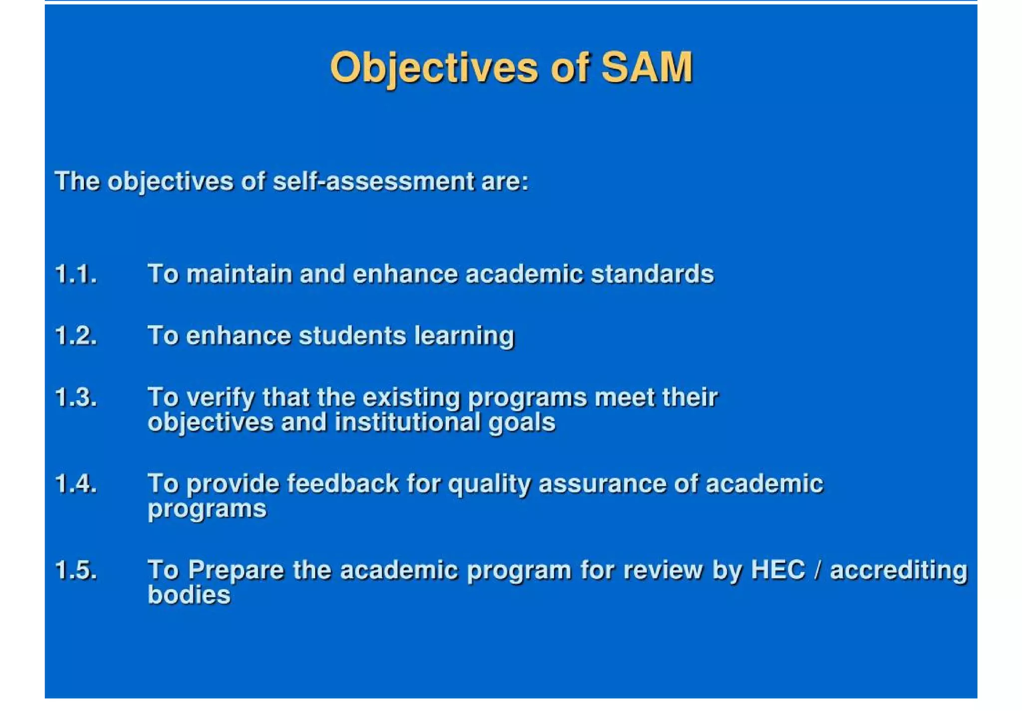 SELF ASSESSMENT MANUAL | PPT