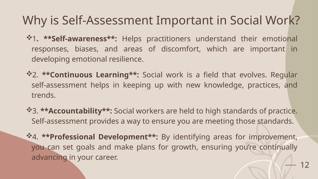 SELF ASSESSMENT Activity power point presentation | PPTX