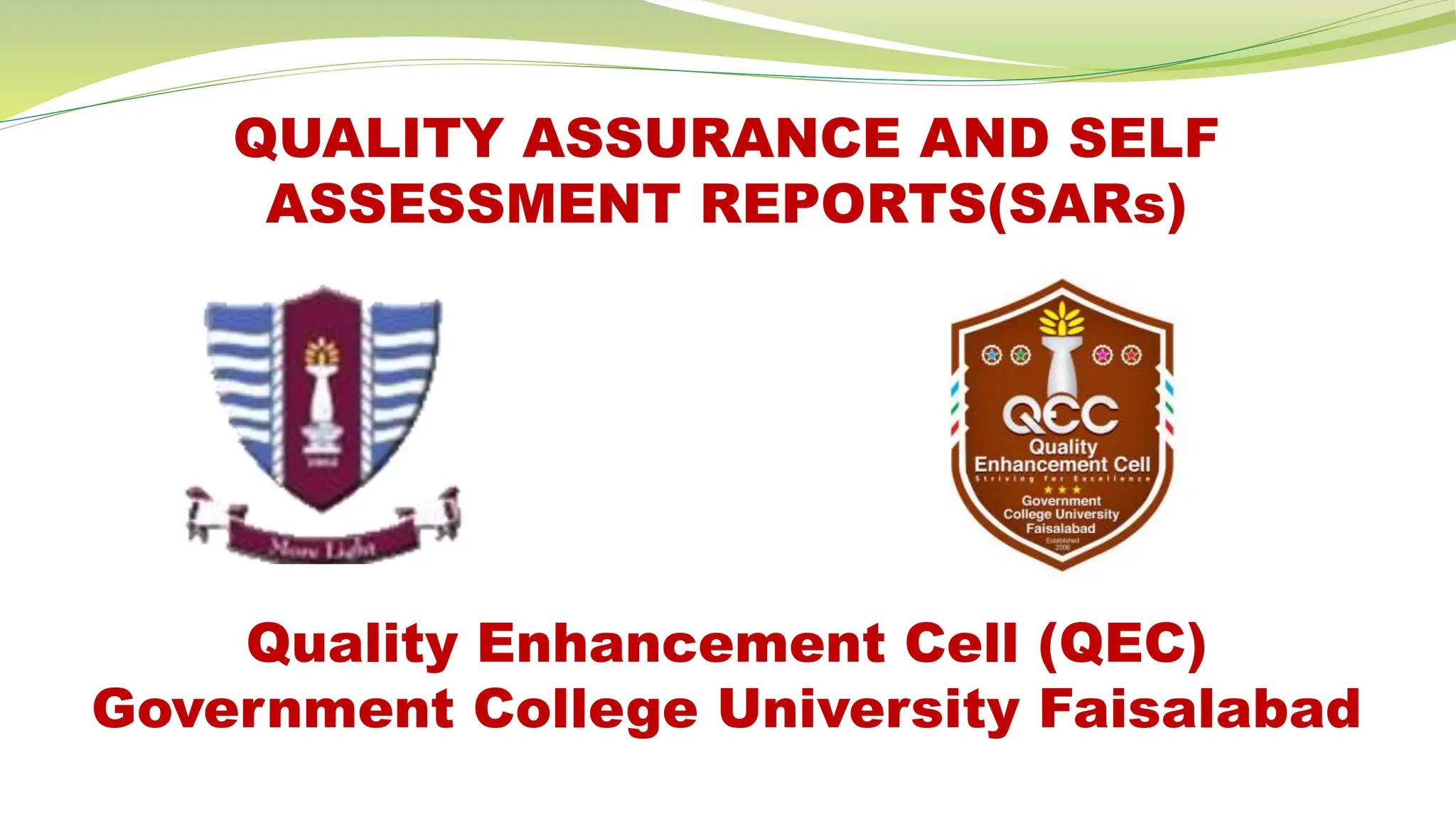 SELF ASSESSMENT REPORT.pptx