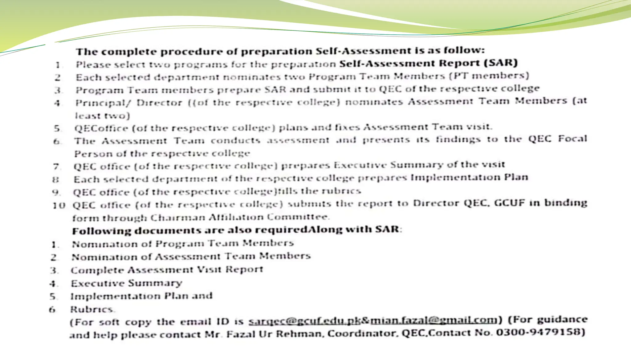 SELF ASSESSMENT REPORT.pptx