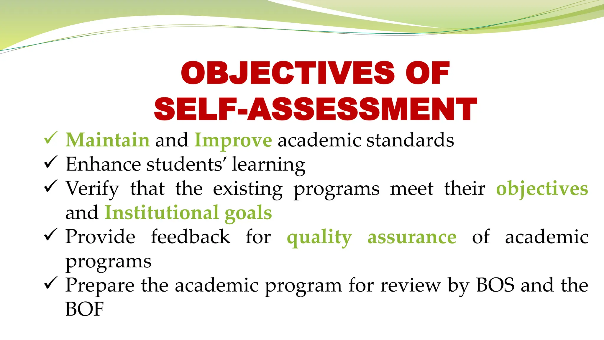 SELF ASSESSMENT REPORT.pptx