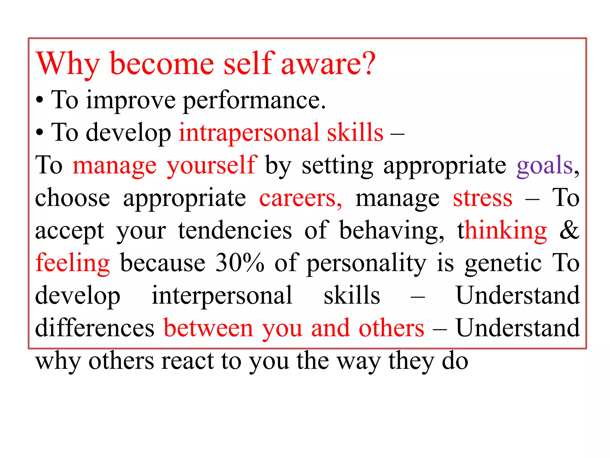 Self awareness | PPTX