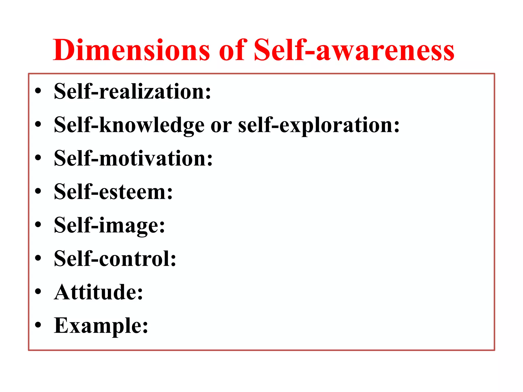 Self awareness | PPTX