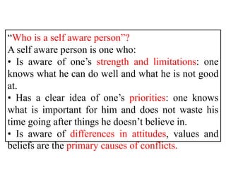 Self awareness | PPTX