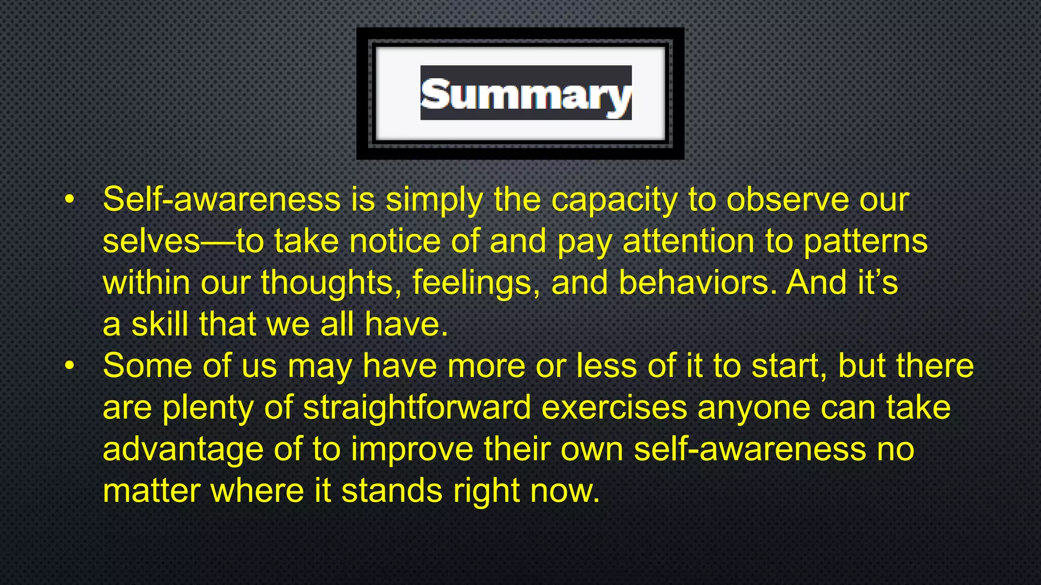 Self Awareness - Importance | PPT