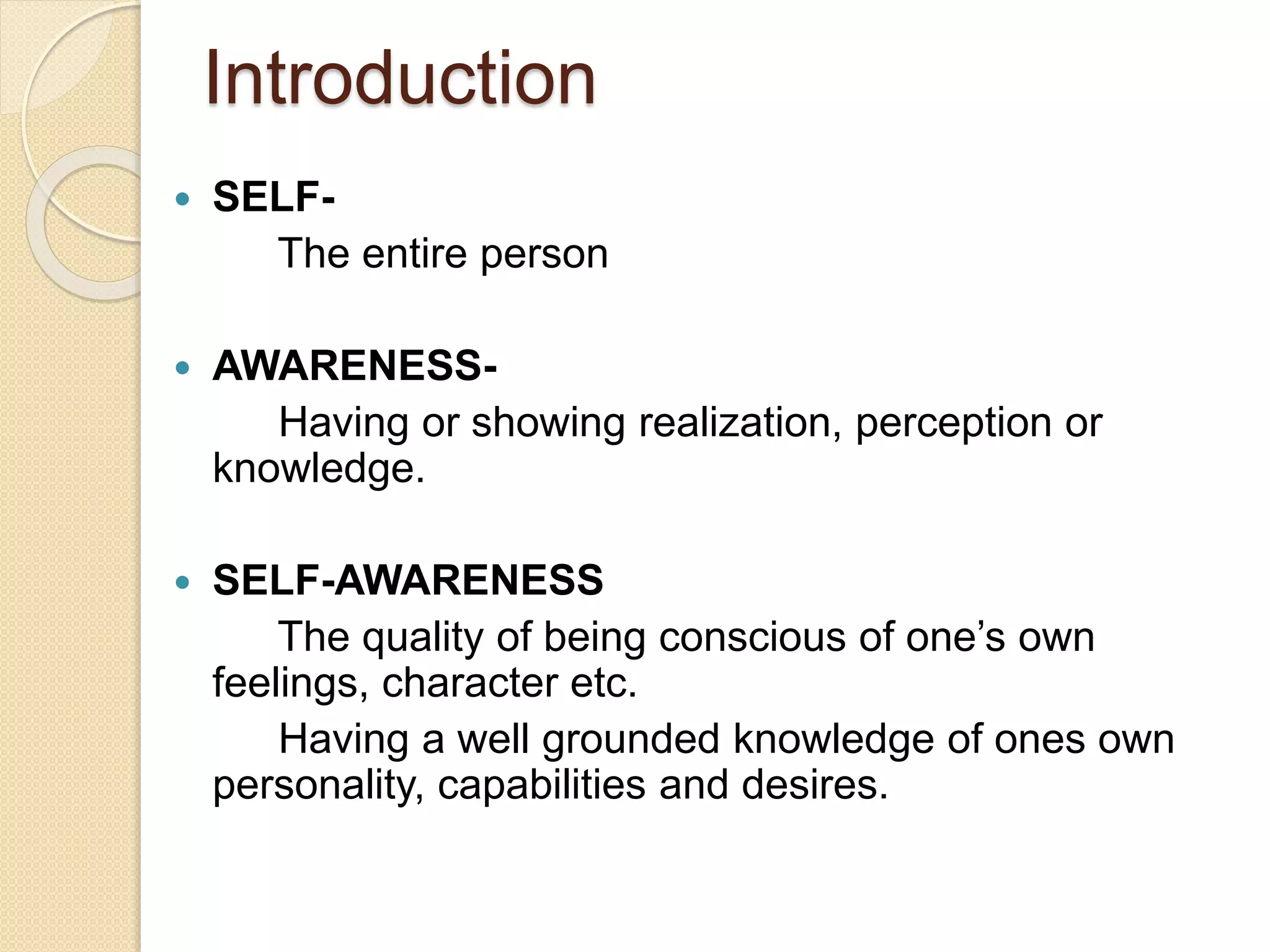 Self awareness | PPTX