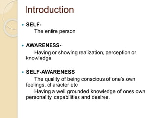 Self awareness | PPTX