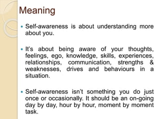 Self awareness | PPTX
