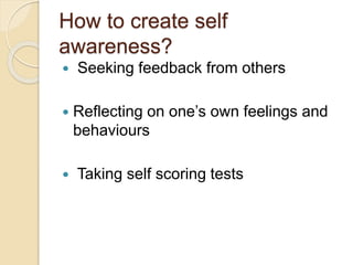 Self awareness | PPTX