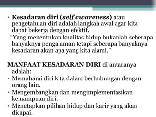SELF AWARENESS PADA TENAGA KESEHATAN.ppt